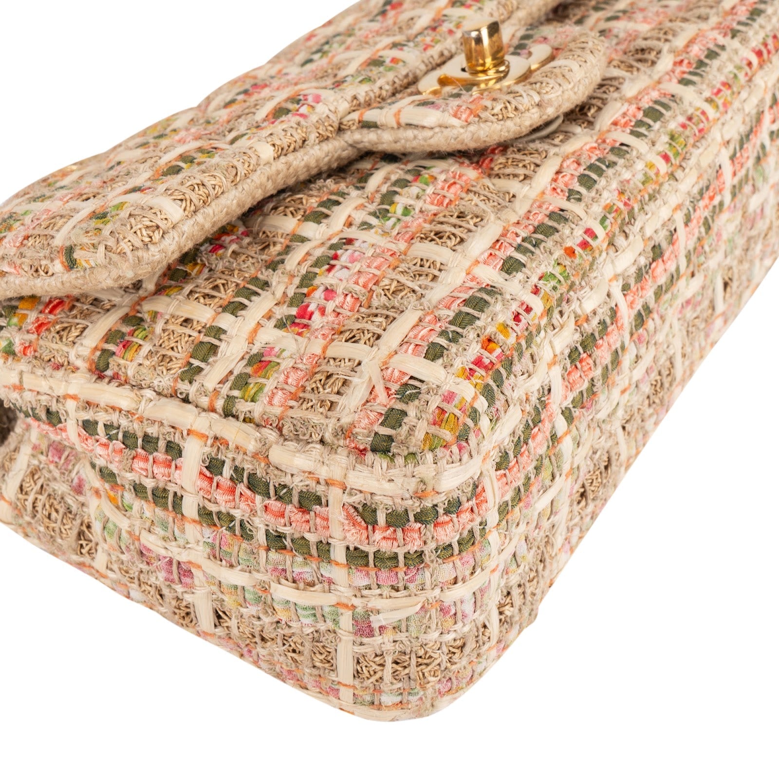 Chanel Tweed & Raffia Classic Single Flap Crossbody Bag – vintage on friday