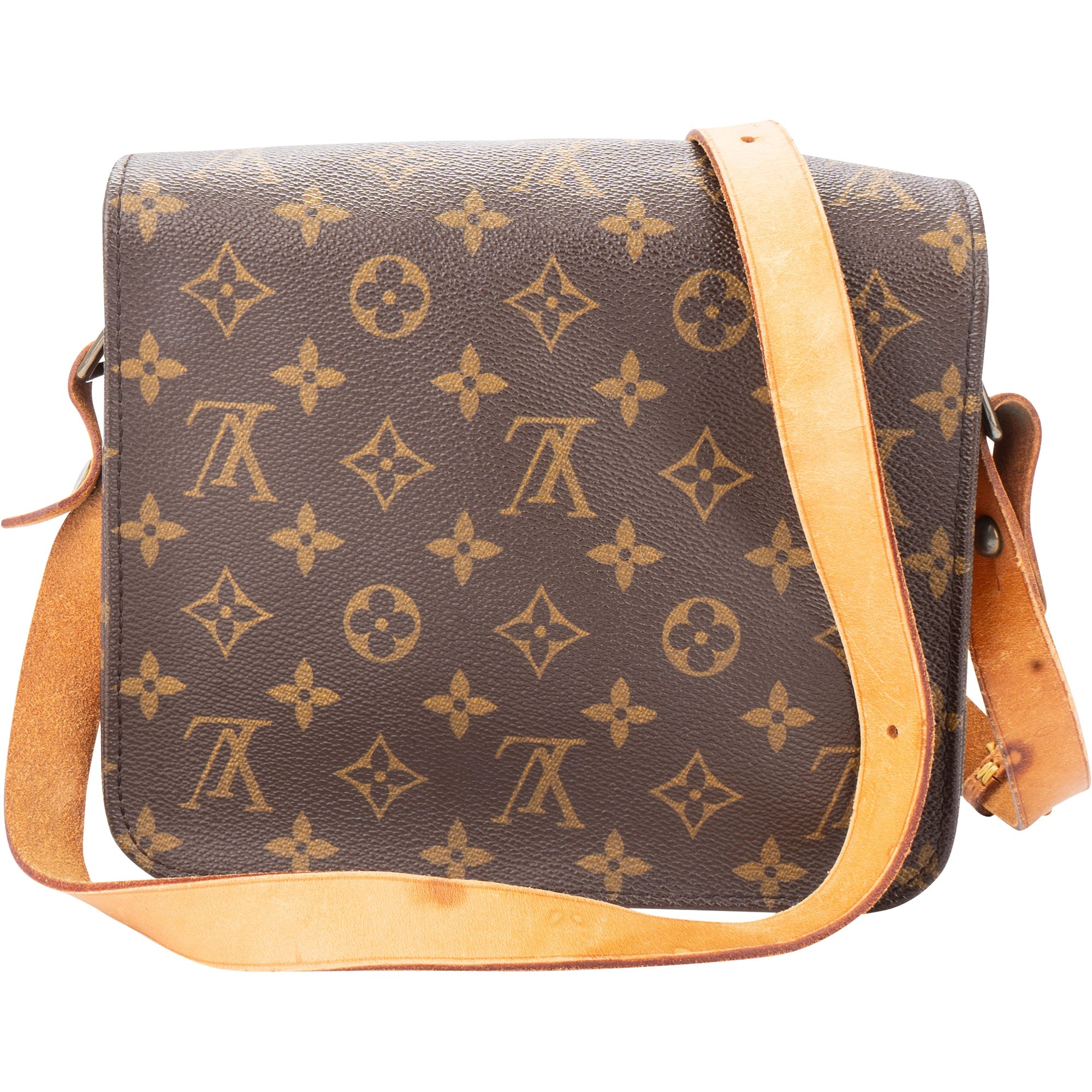 Louis Vuitton Canvas Monogram Cartouchiere MM Crossbody Bag – vintage ...