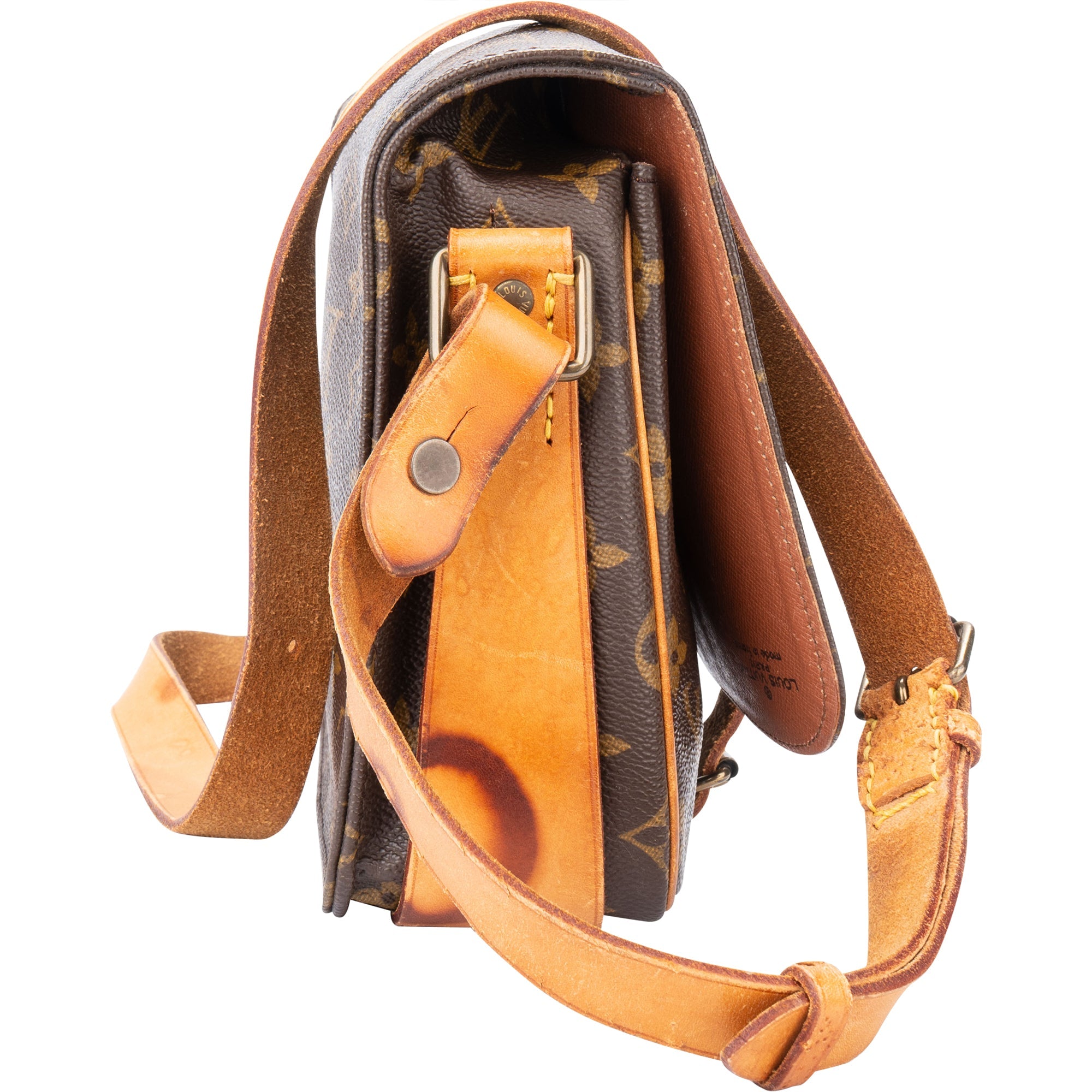 Louis Vuitton Canvas Monogram Cartouchiere MM Crossbody Bag – vintage ...