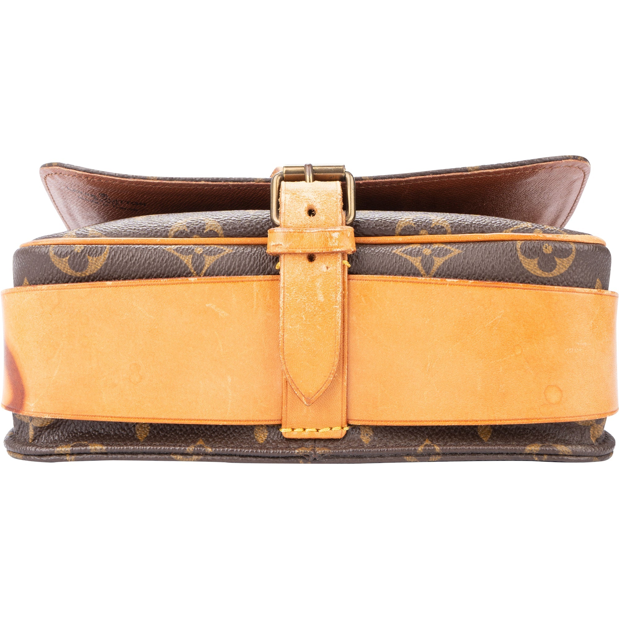 Louis Vuitton Canvas Monogram Cartouchiere MM Crossbody Bag – vintage ...