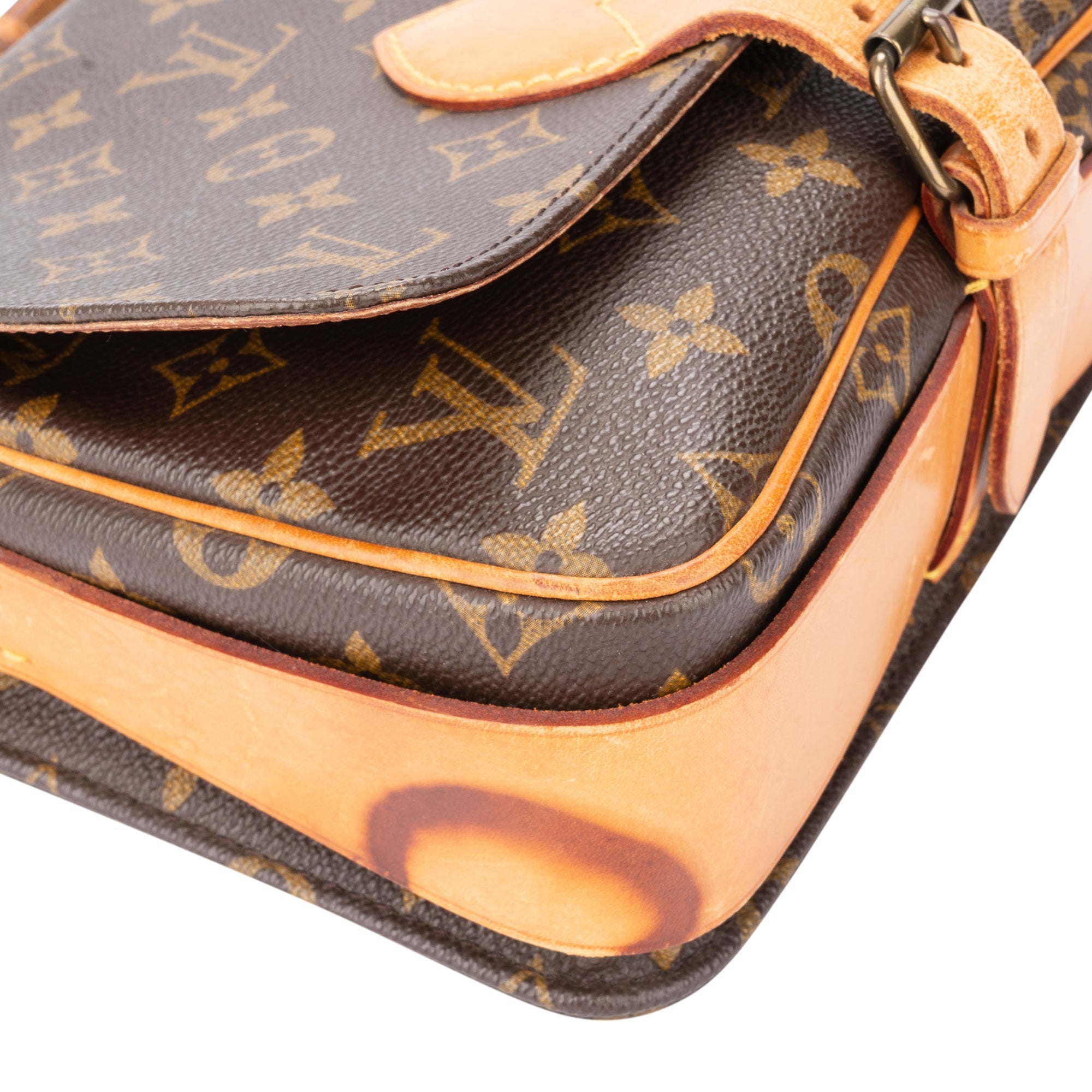 Louis Vuitton Canvas Monogram Cartouchiere MM Crossbody Bag – vintage ...