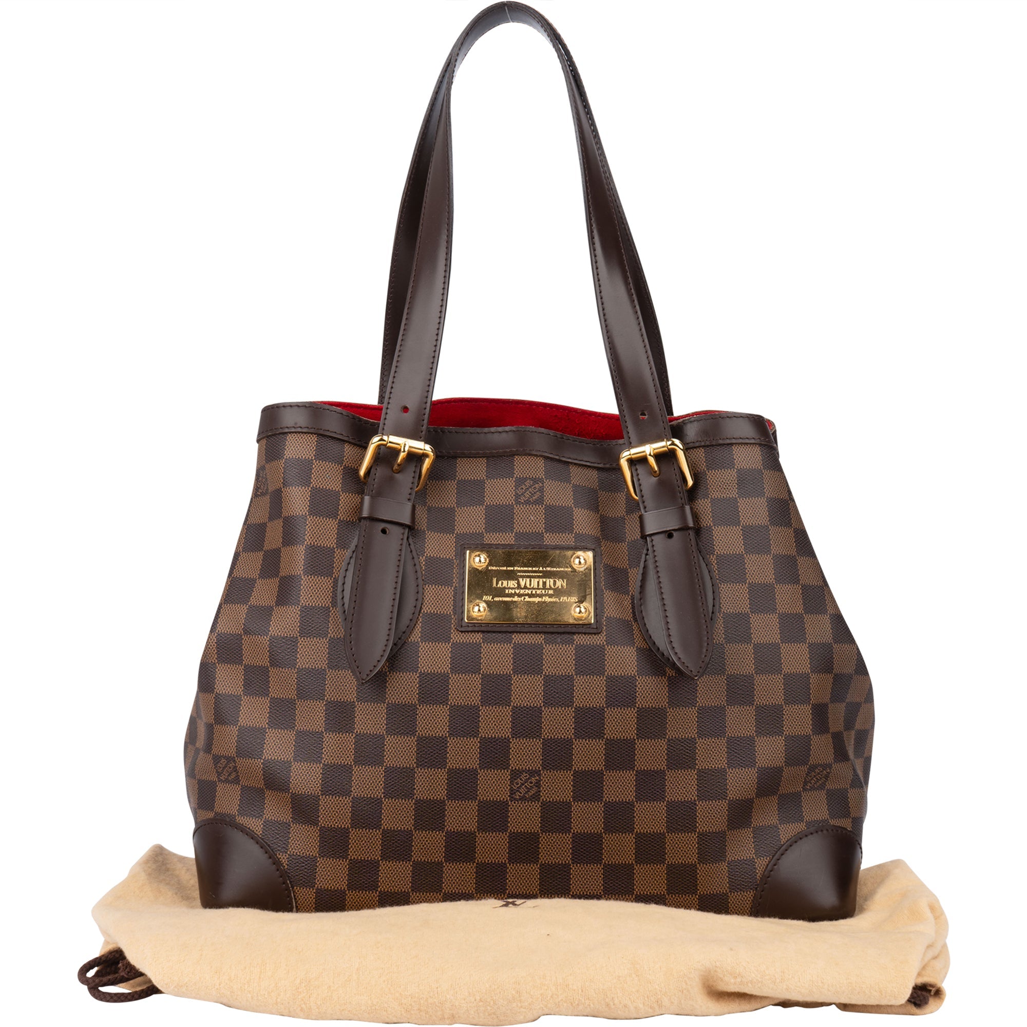 Louis Vuitton Damier Ebene Monogram Hampstead MM Handbag – vintage on ...
