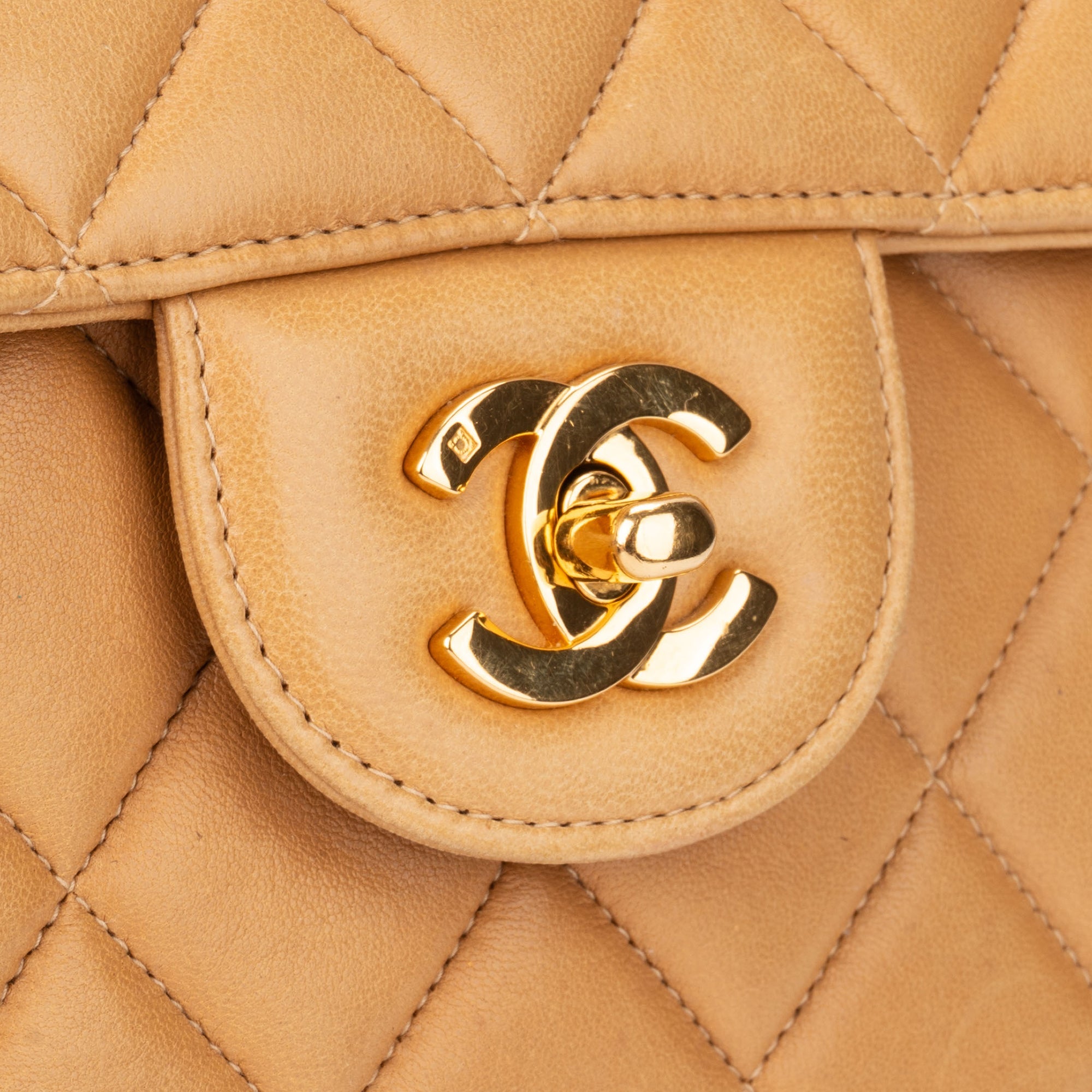 Chanel Quilted Lambskin 24K Gold Jumbo Single Flap Crossbody Bag ...