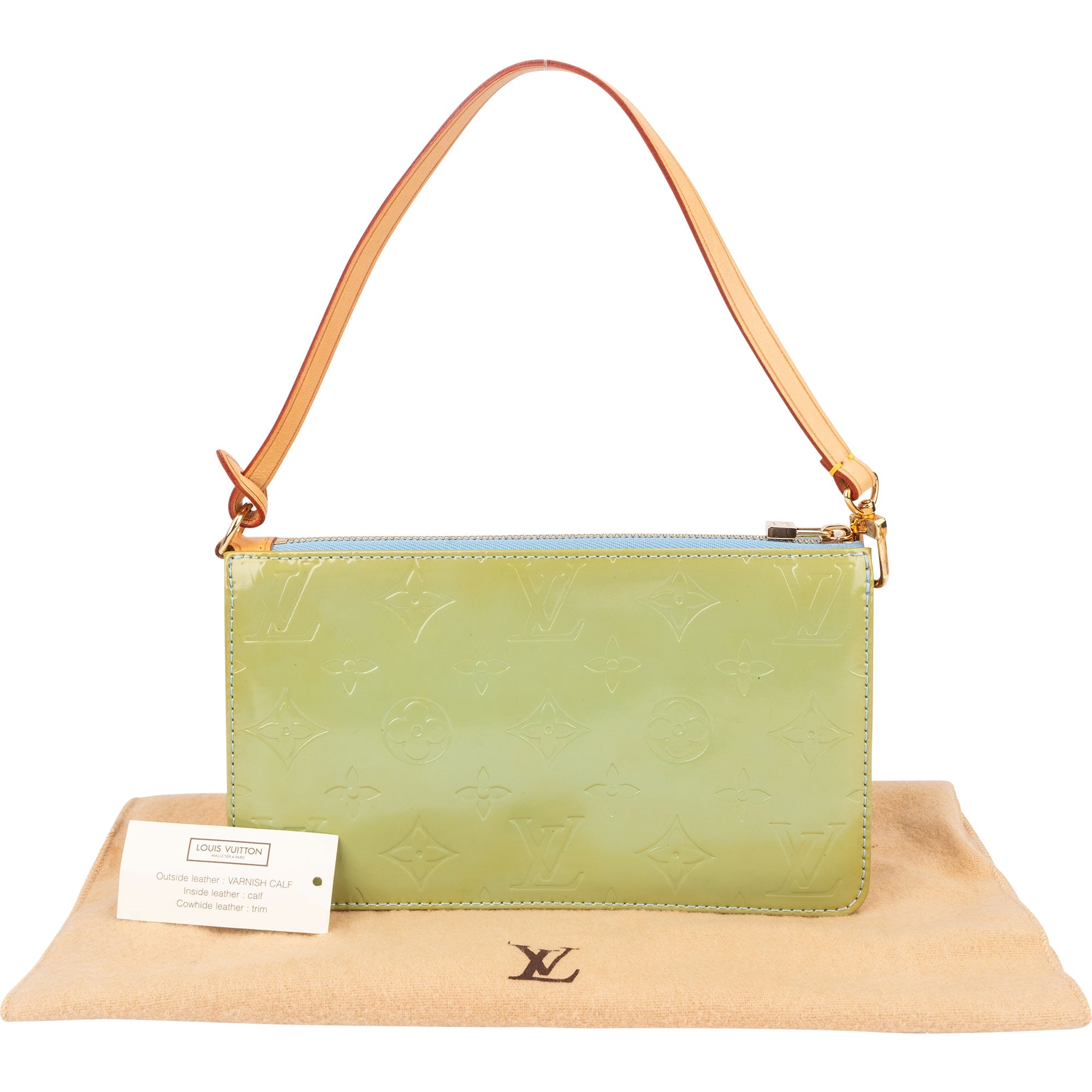 Louis Vuitton Green Vernis Monogram Lexington Pochette Handbag ...