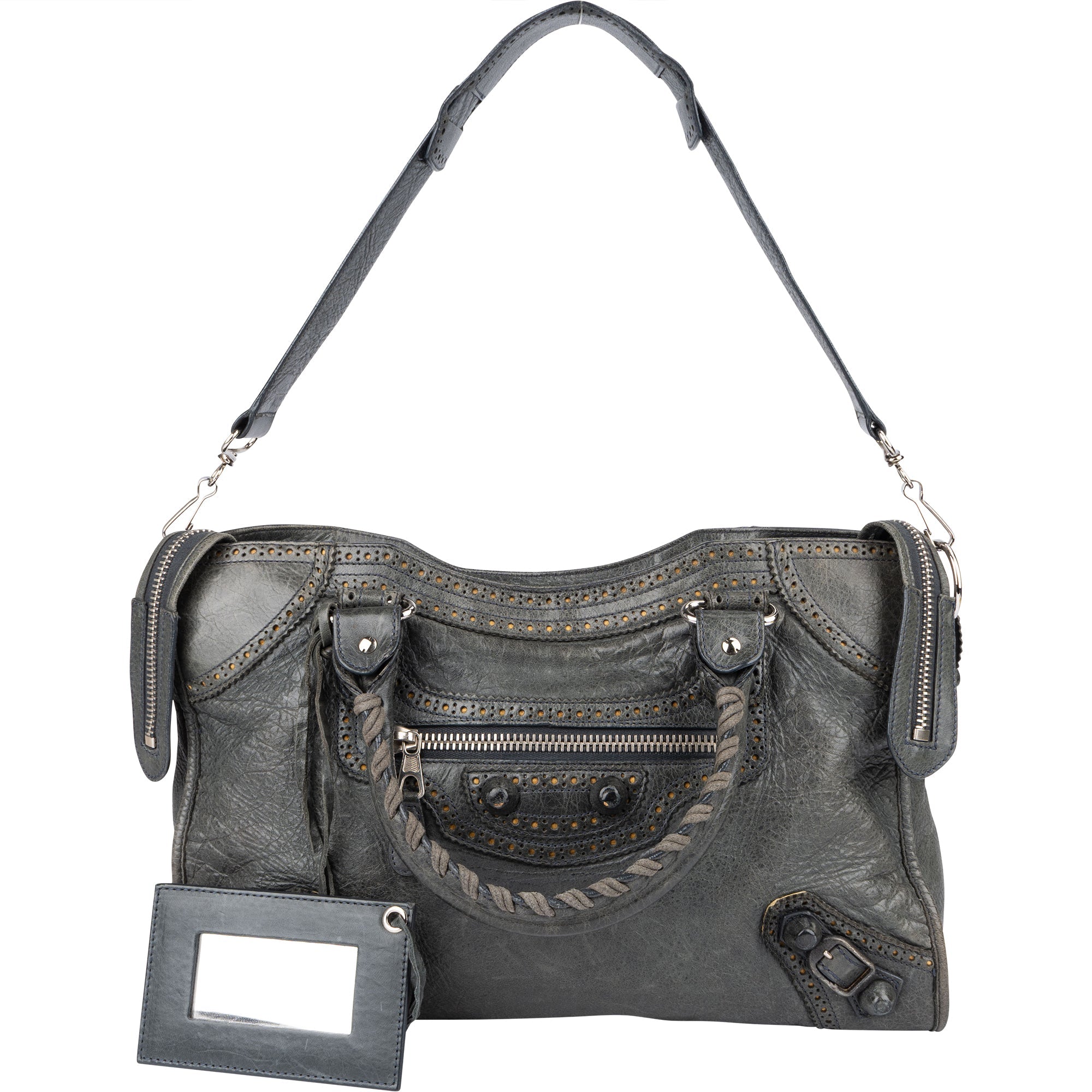 Balenciaga Grey Leather Classic City Handbag – vintage on friday